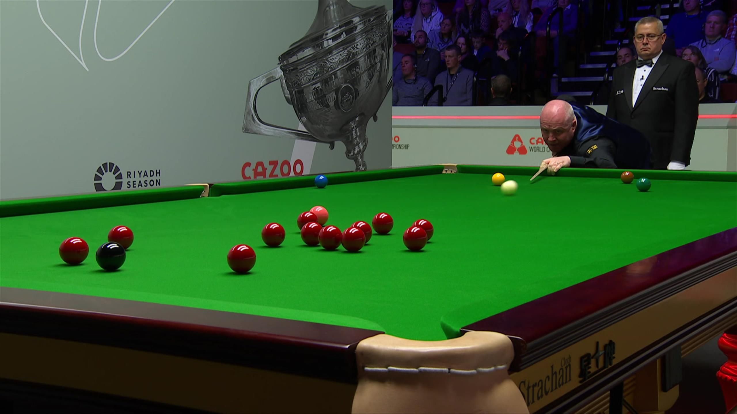 Snooker-Weltmeisterschaft: John Higgins versenkt lange Rote im Spiel ...