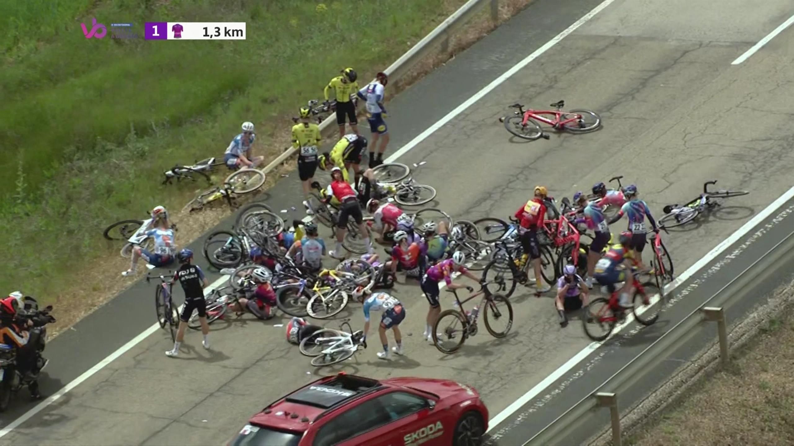 Une grosse chute et un finish au sprint : une fin de 3e étape ...