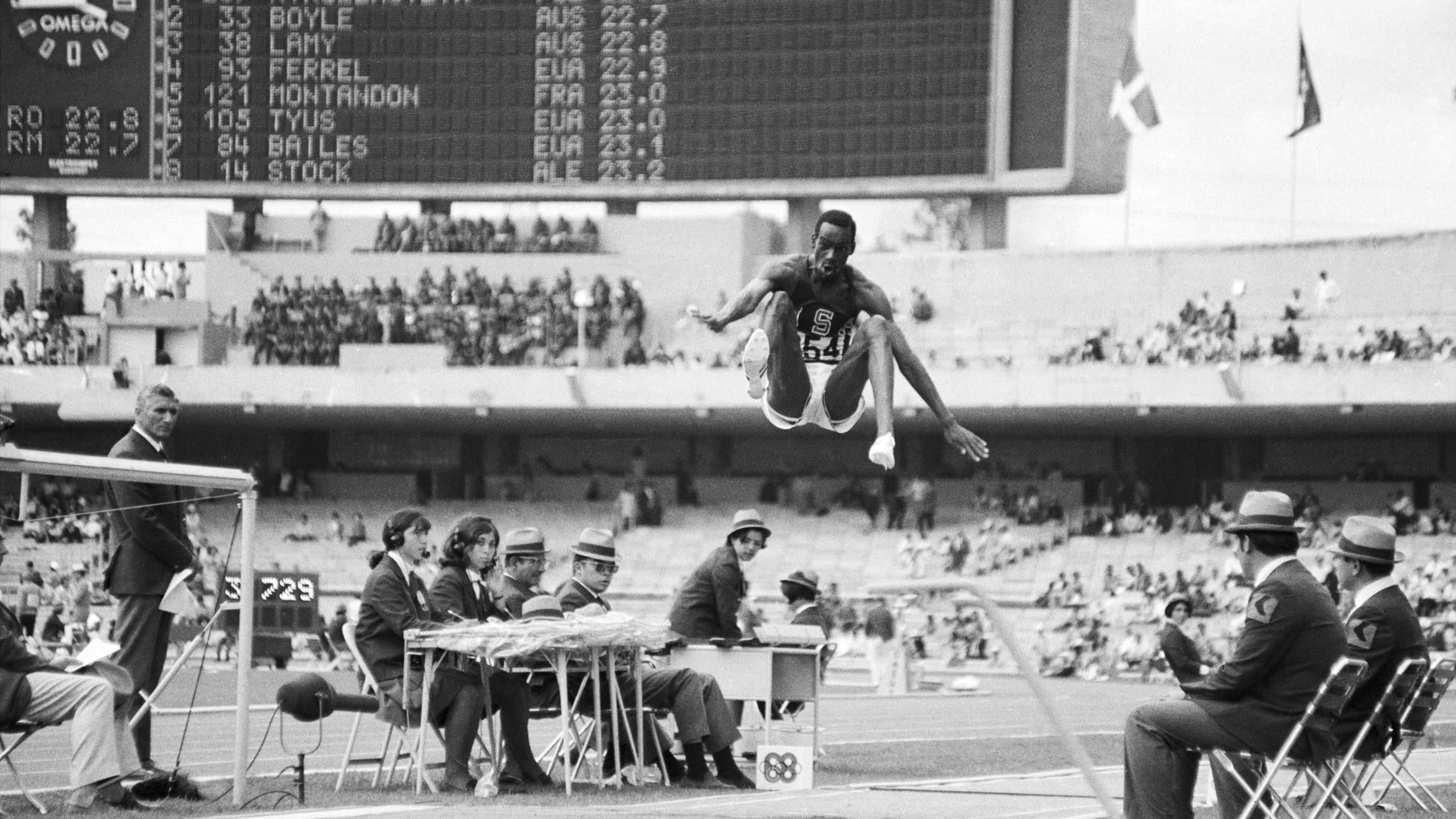 Archive Olympics : Mexico City 1968 - Bob Beamon world record Long Jump ...