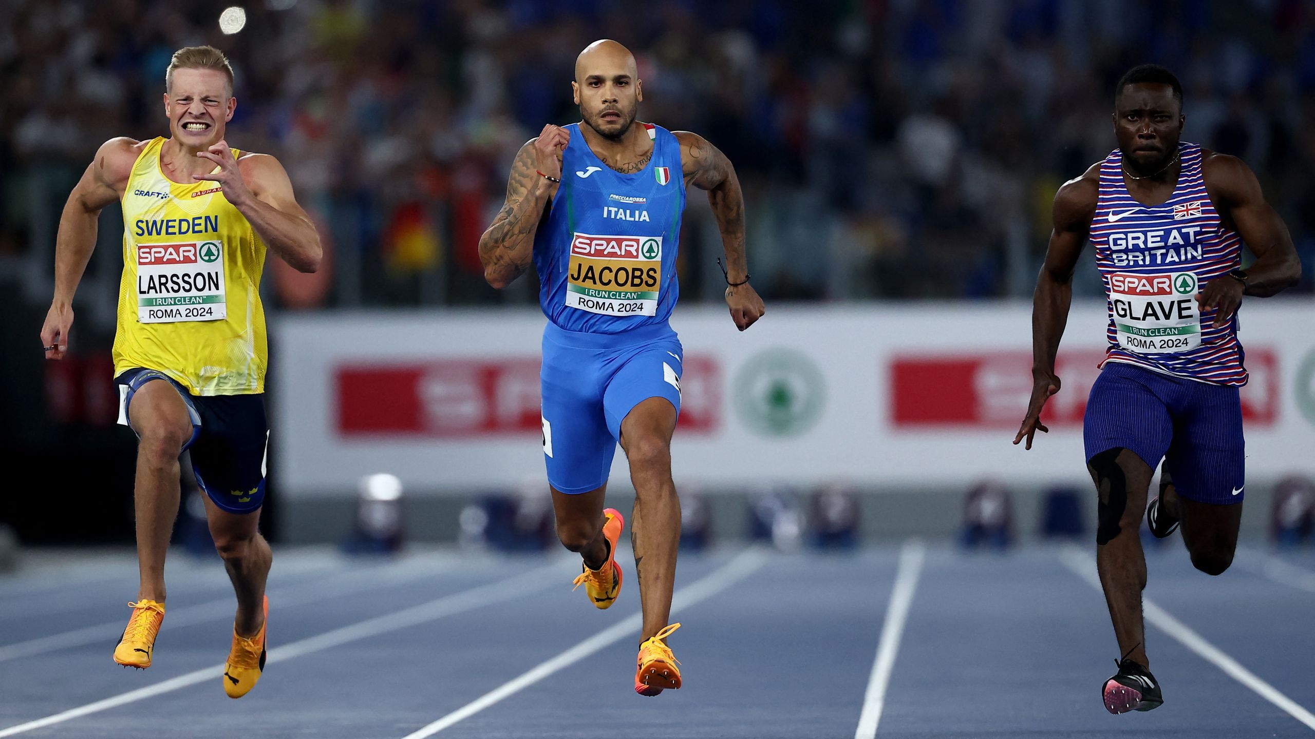 Leichtathletik-EM: Marcell Jacobs verteidigt in Rom (Italien) über 100 ...