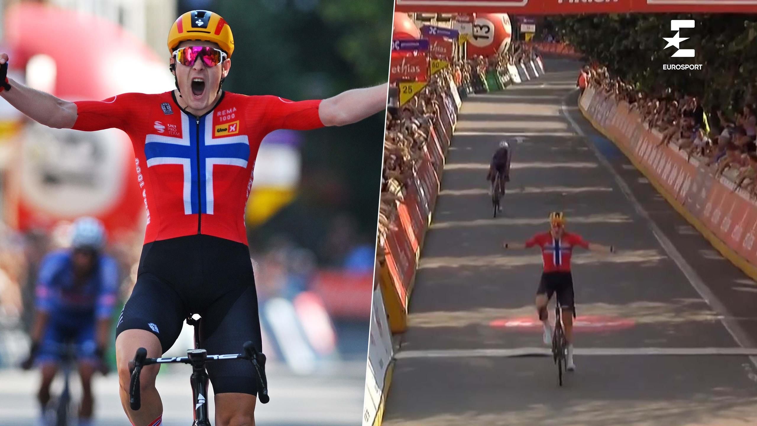 Hoelgaard vinder 3. etape af Vallonien Rundt mens danske Wandahl bliver ...
