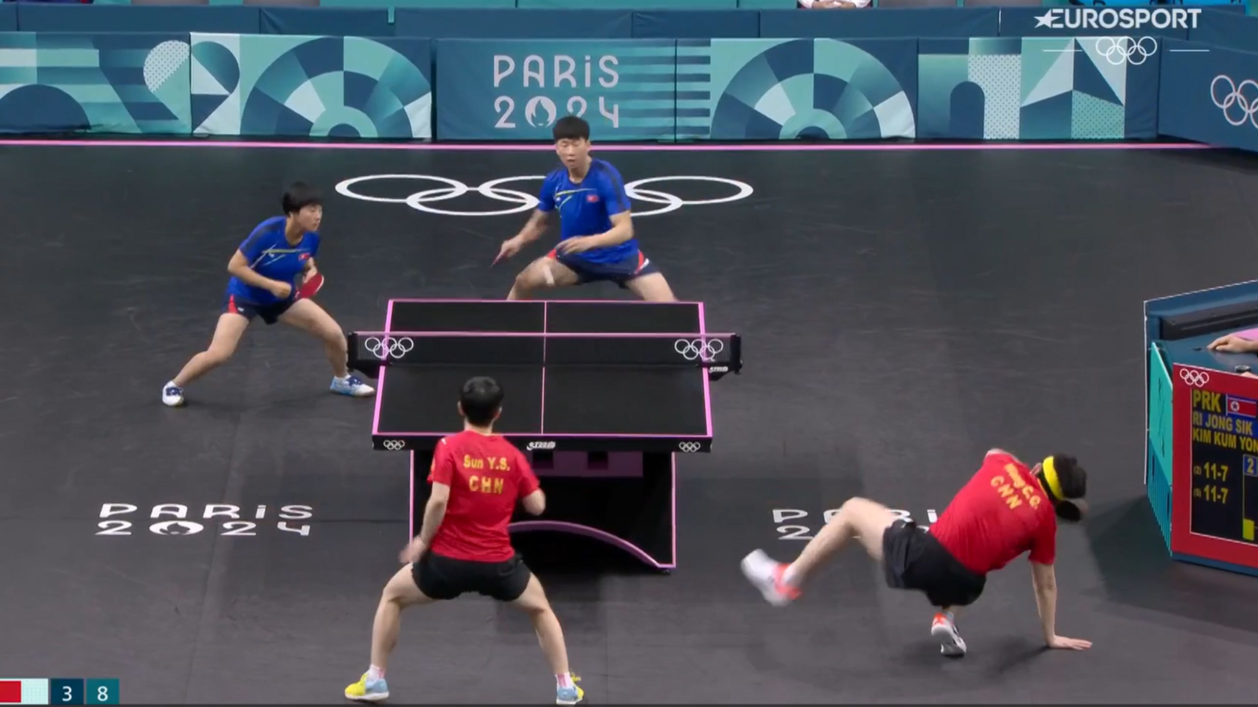 JO 2024 - PING PONG - Puissance et réflexes : point fou en finale du double mixte - Vidéo Tennis ...