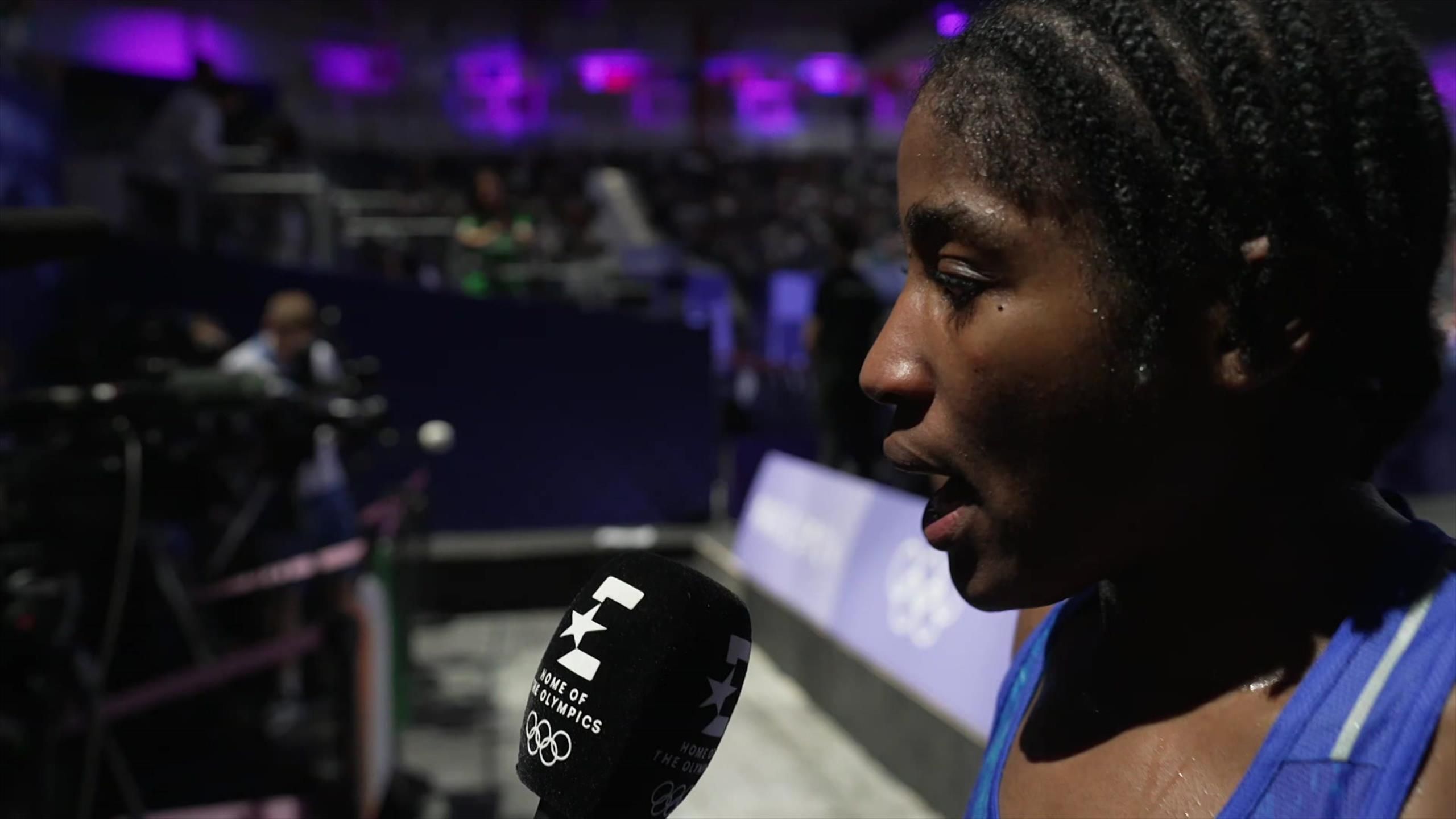 Olympia-Boxerin Cindy Ngamba überglücklich nach Sieg in Auftaktkampf in ...