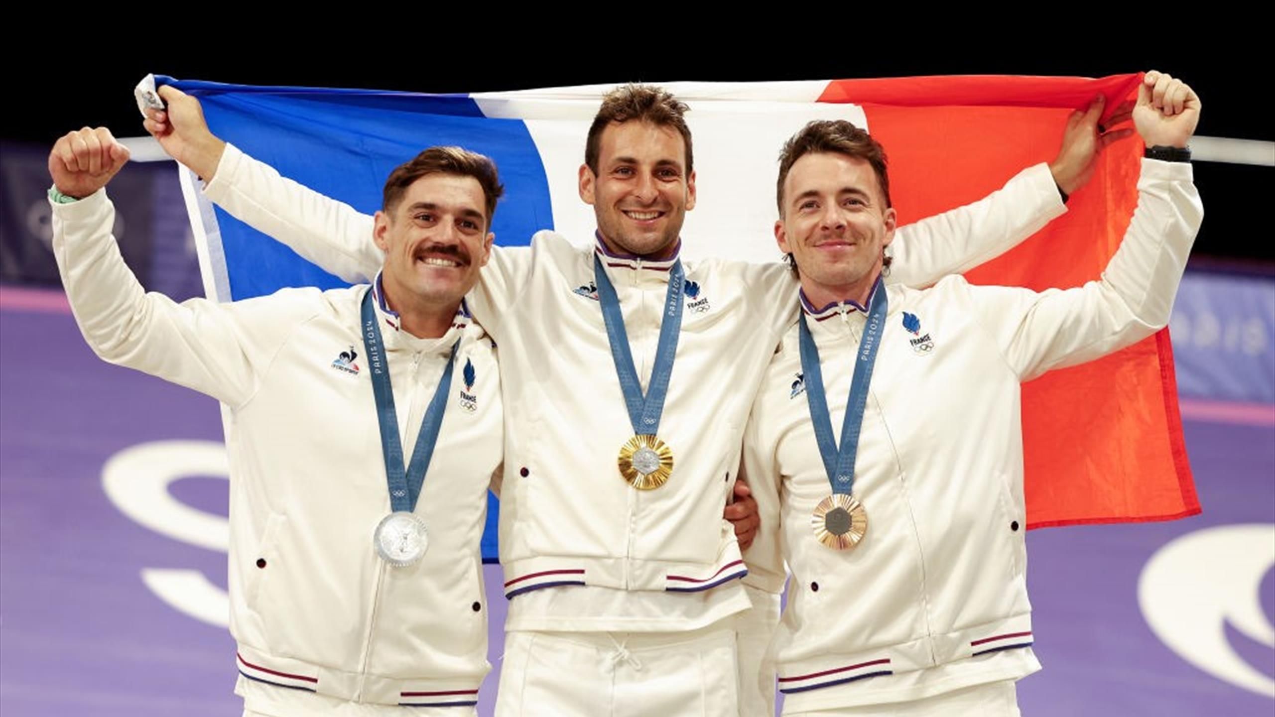 JO 2024 - Sylvain André après le triplé du BMX français (avec Daudet et ...