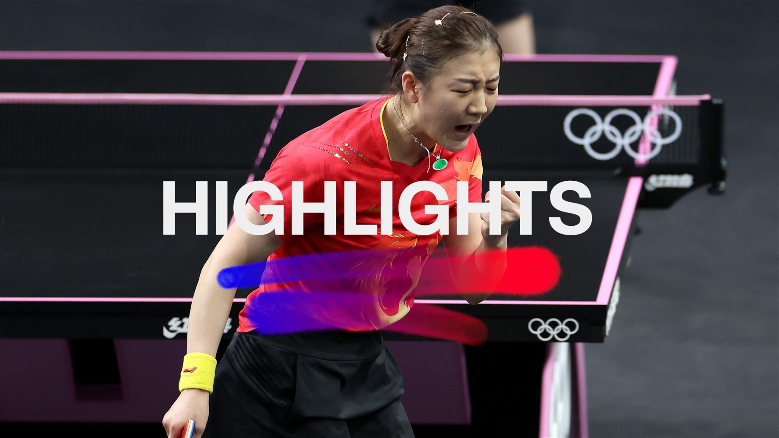 Paris 2024 - Yingsha Sun - Chen Meng - Olympische hoogtepunten ...