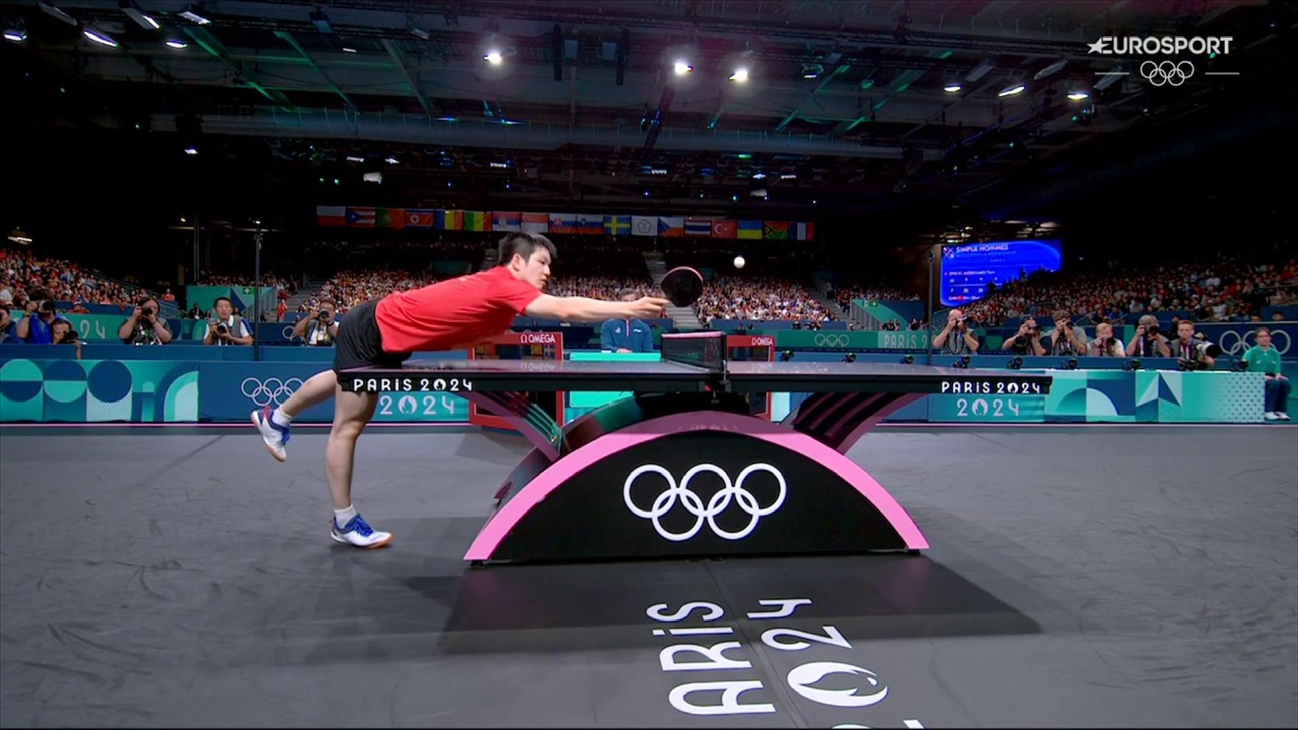 Paris 2024 | Waanzinnig punt van Zweedse tafeltennisser in finale ...