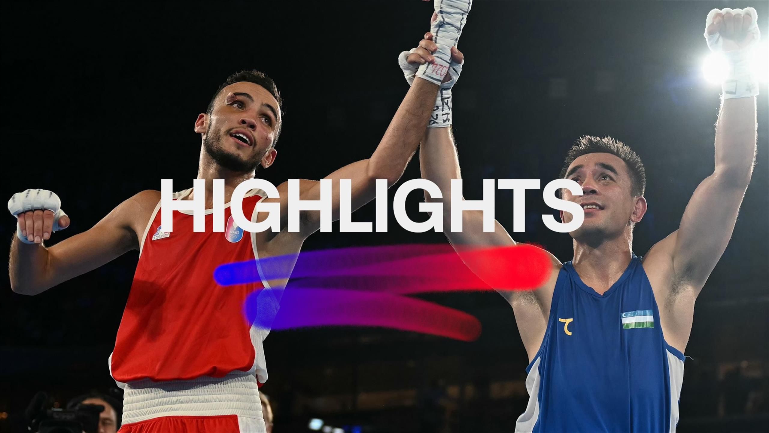 Paris 2024 - Bennama mod Dusmatov - OL-højdepunkter - Boxing video ...