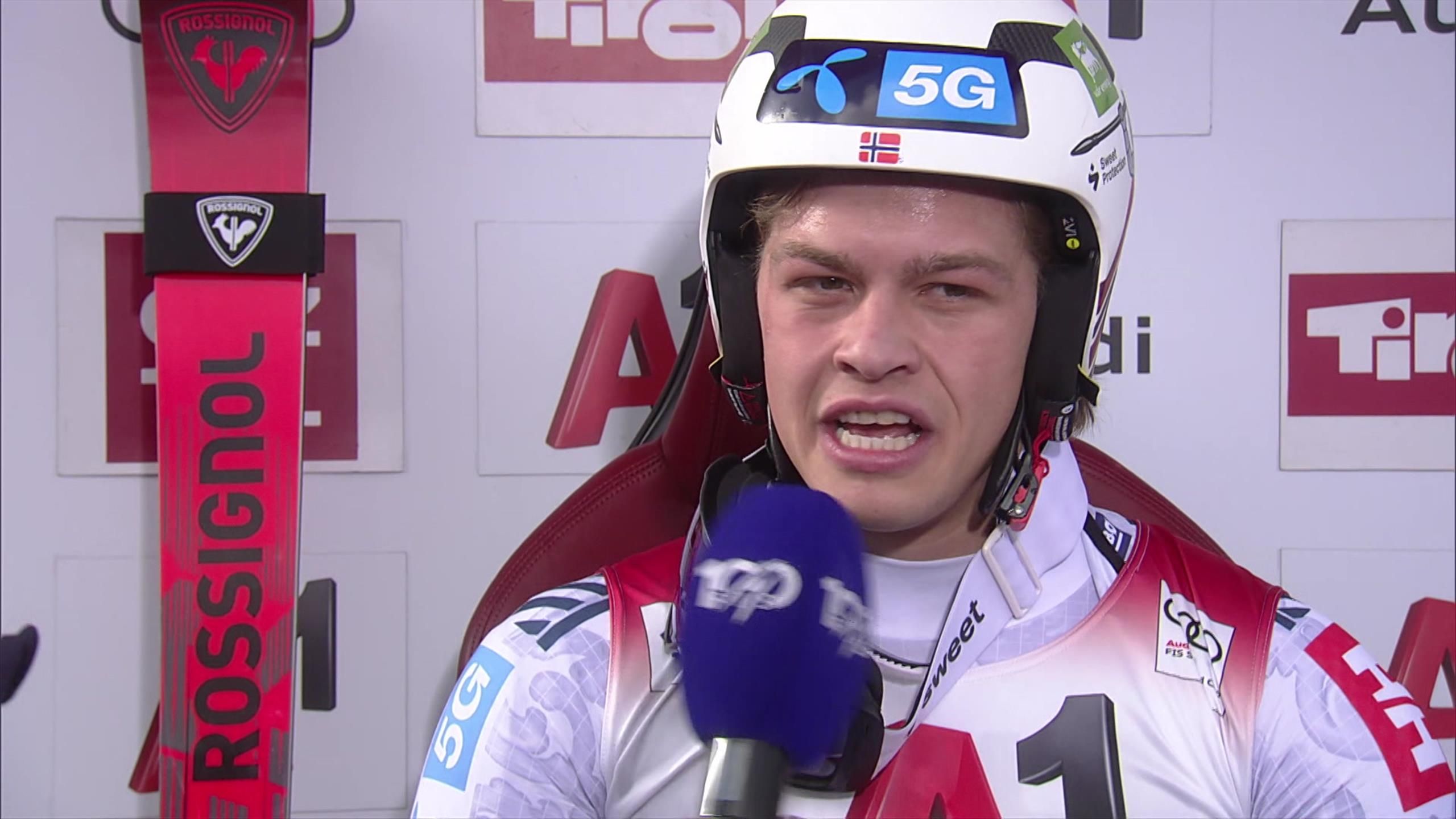 Alexander Steen Olsen nach dem Riesenslalom in Sölden im ...