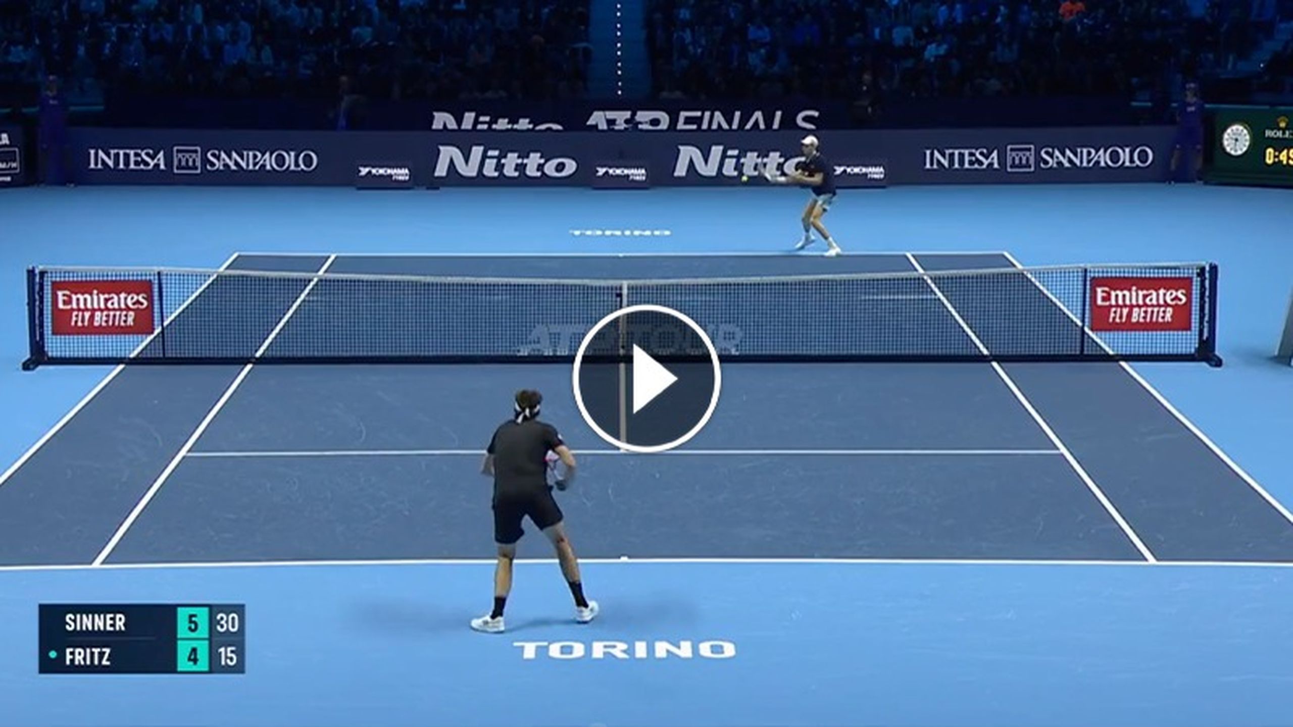 Jannik Sinner è potenza e dolcezza: rivivi la palla corta che manda in ...