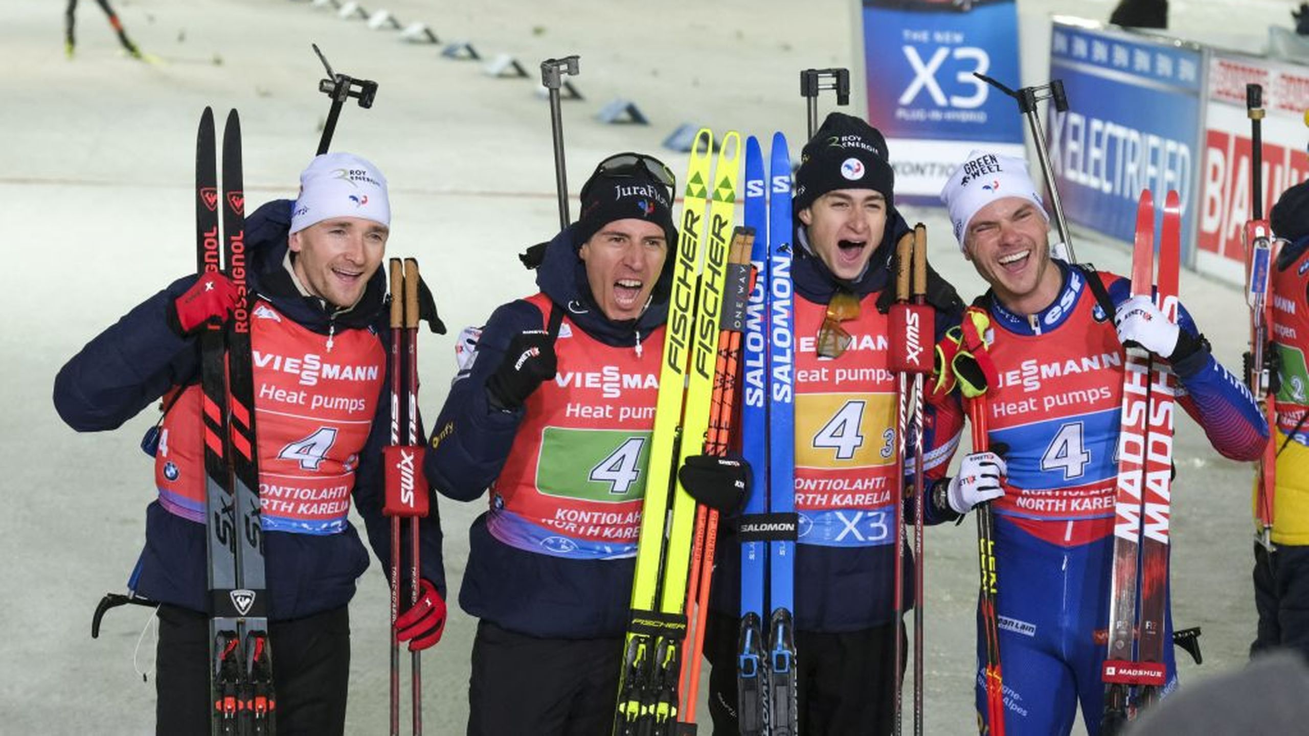 Kontiolahti I Pour les Bleus (Claude, Fillon Maillet, Perrot, Jacquelin ...