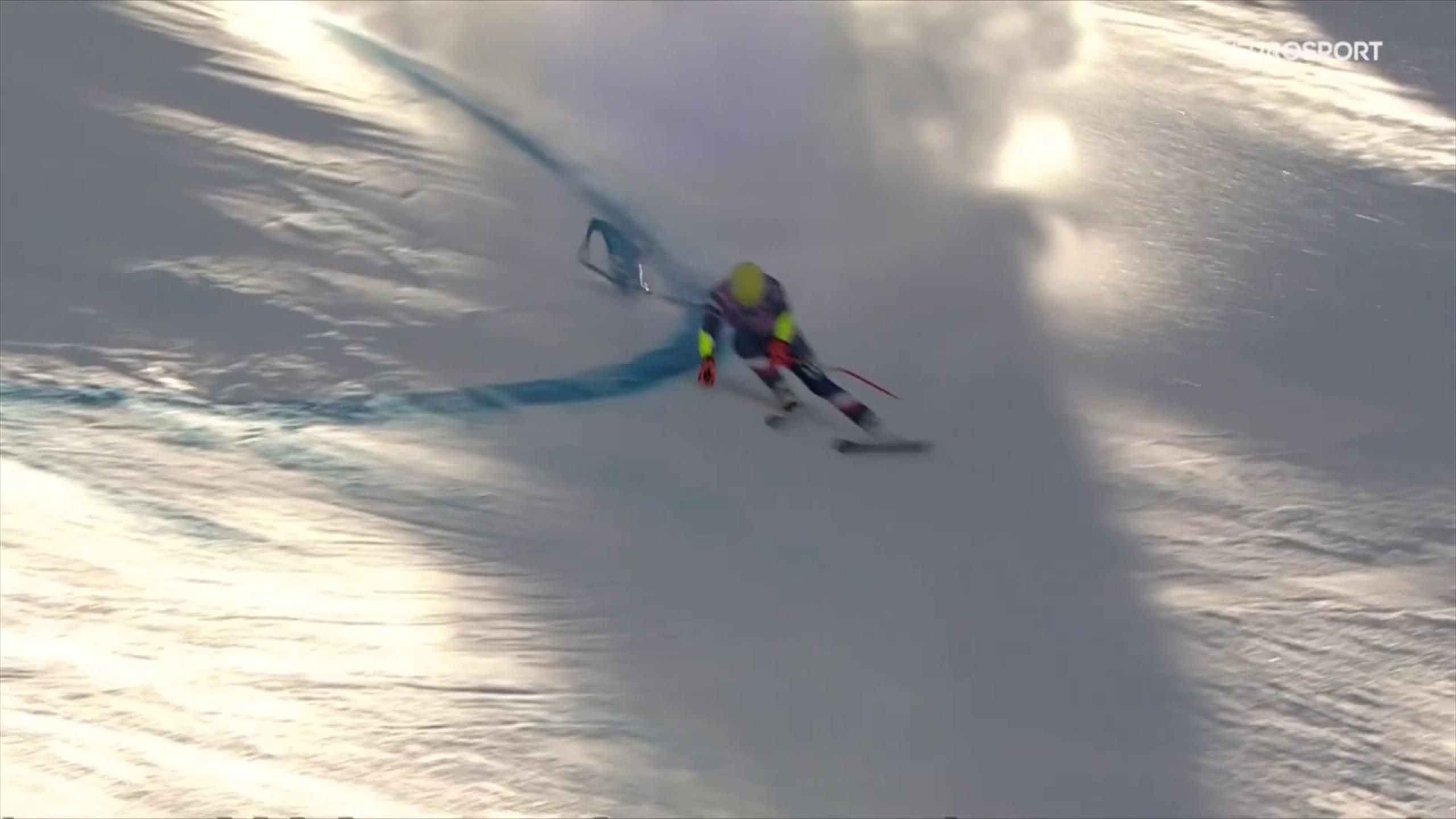 Ryan Cochran-Siegle ne combina un'altra: travolge la porta con la testa ...