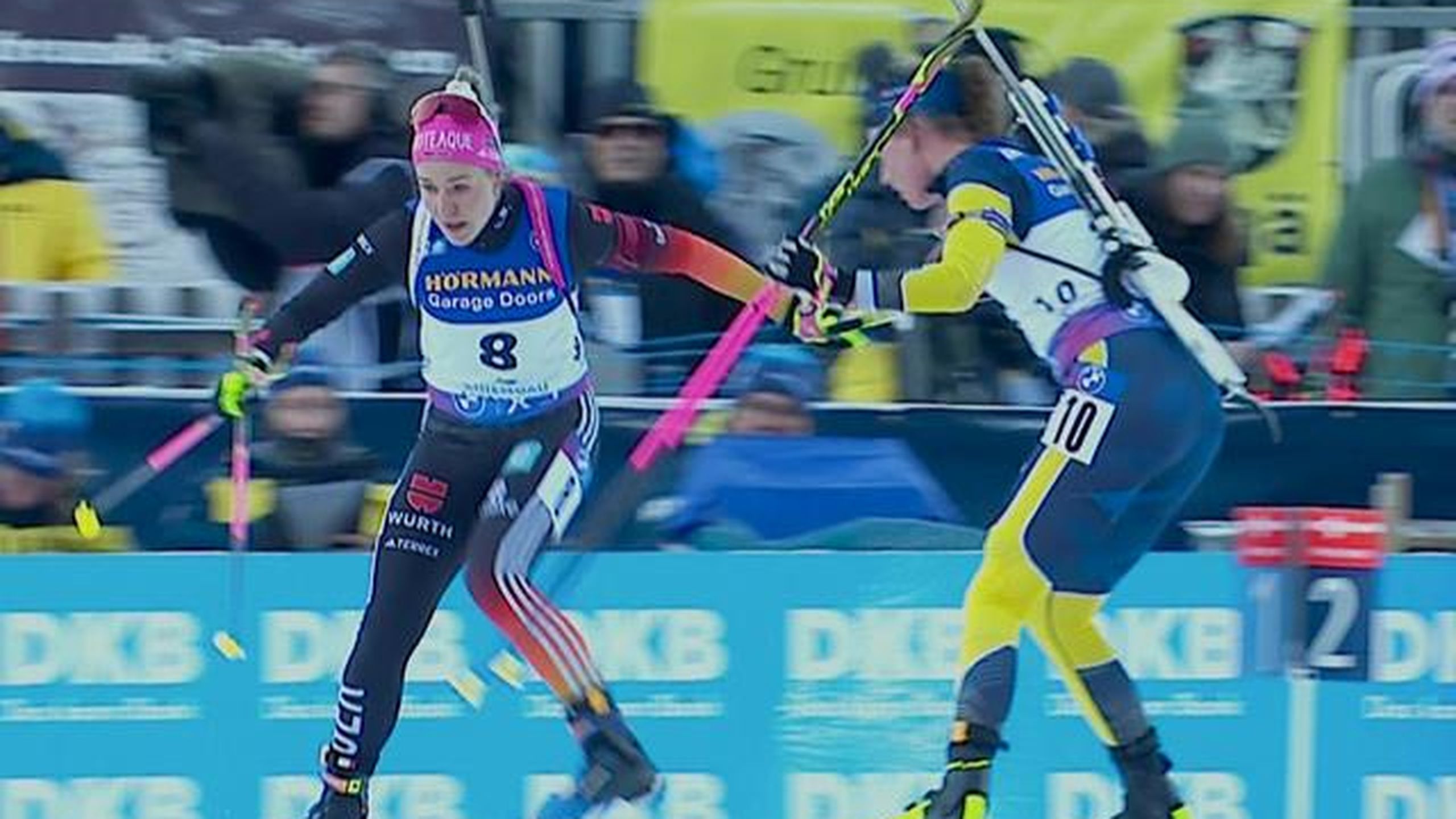 Ruhpolding: Stefanie Scherer im Einzel kollidiert beinahe mit Hanna ...