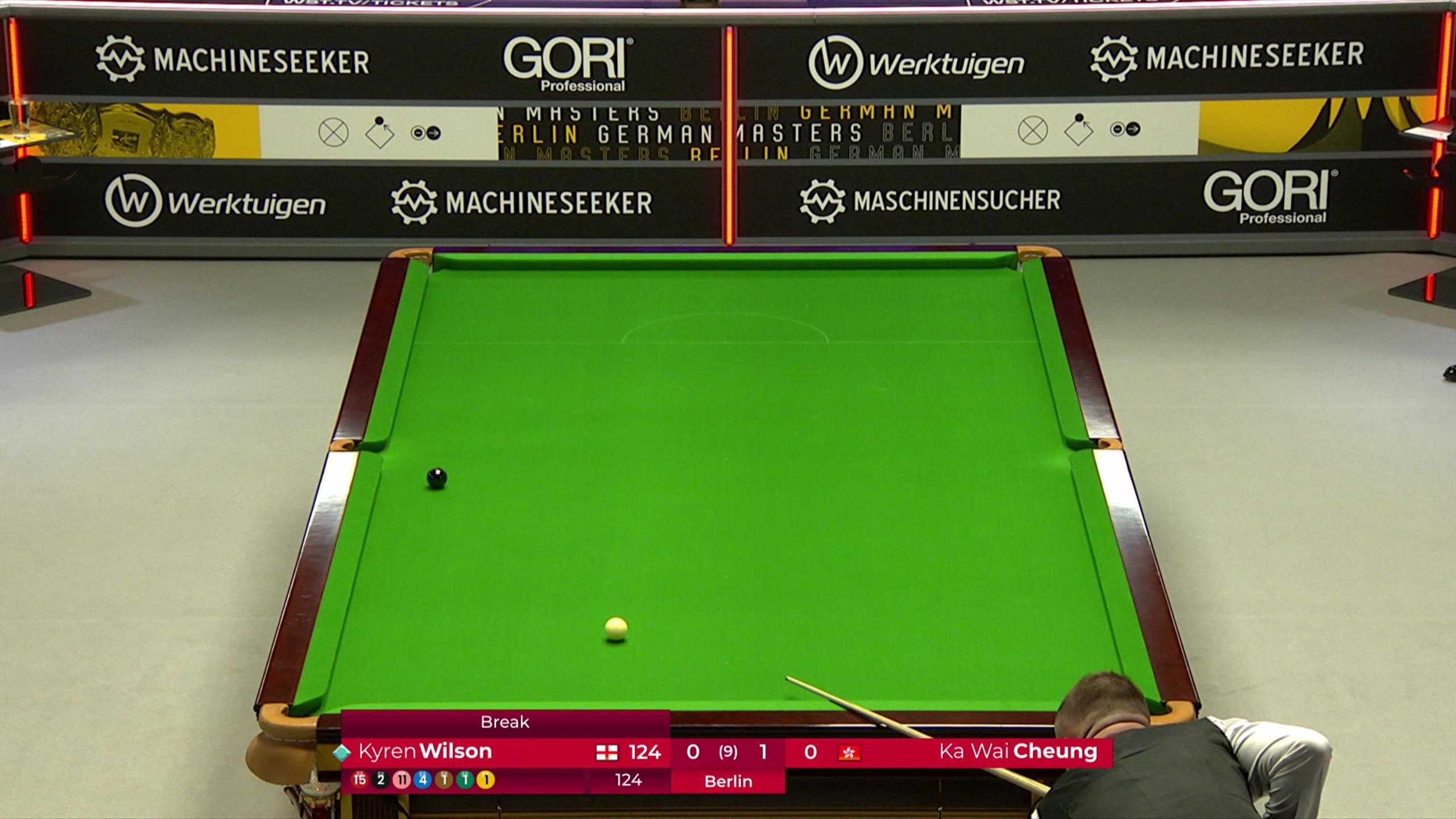 131-punktowy brejk Kyrena Wilsona w meczu 1. rundy German Masters 2025 ...