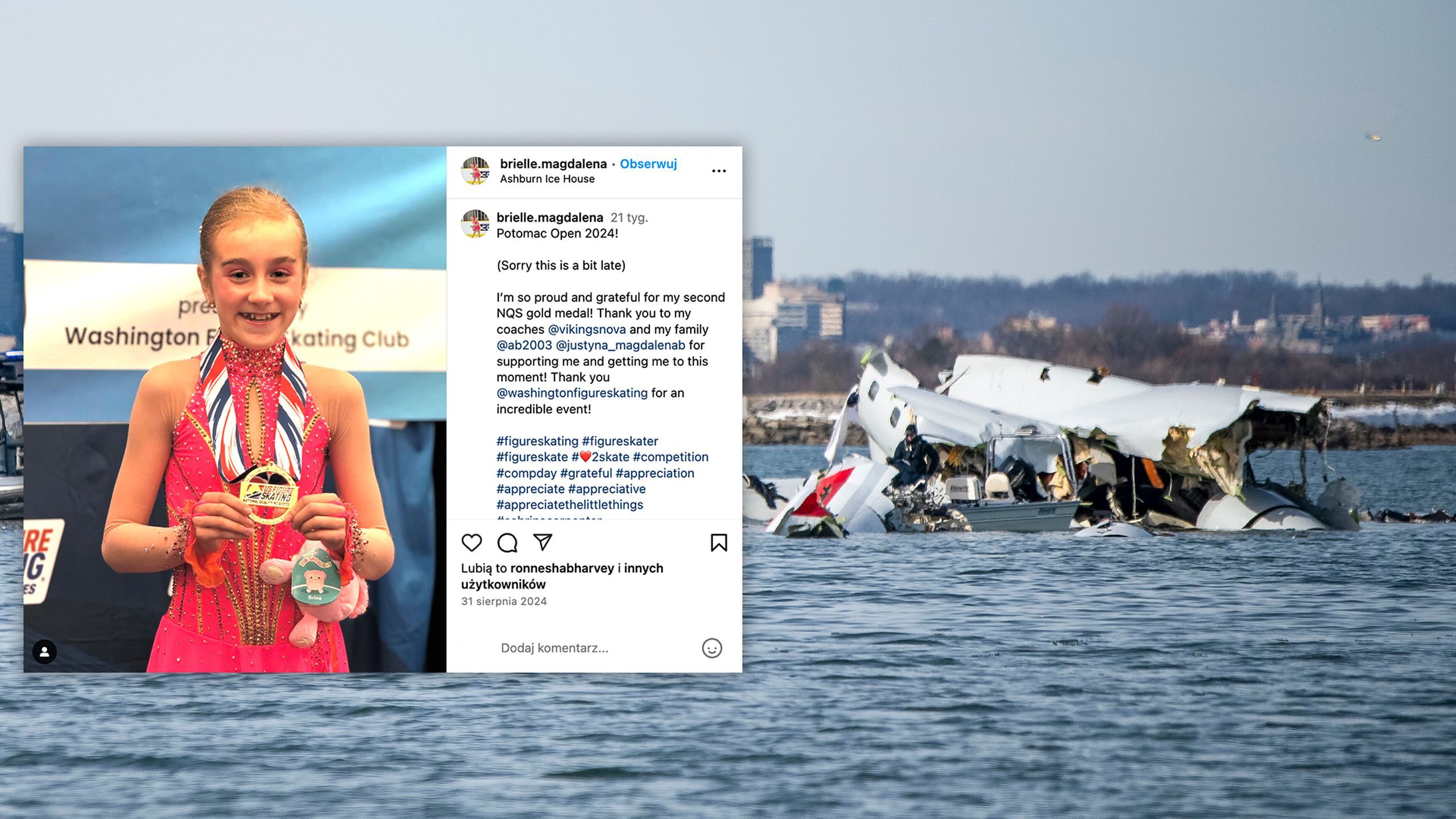 Polka Magdalena Justyna Beyer i jej córka Brielle, łyżwiarka figurowa ...