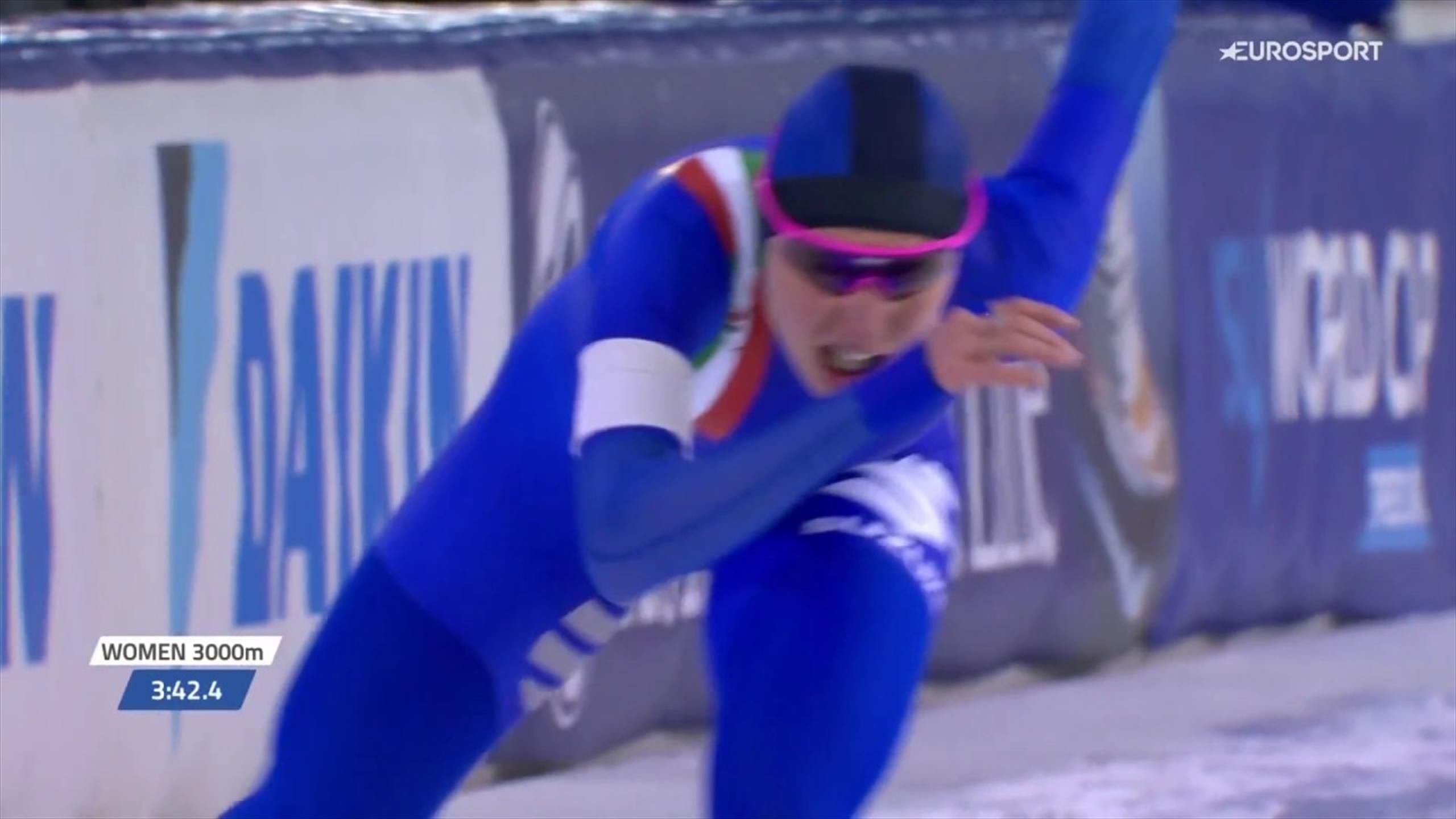 Lollobrigida ancora sul podio nei 3000 metri! Rivivi la sua prova da 3° posto - Pattinaggio di ...