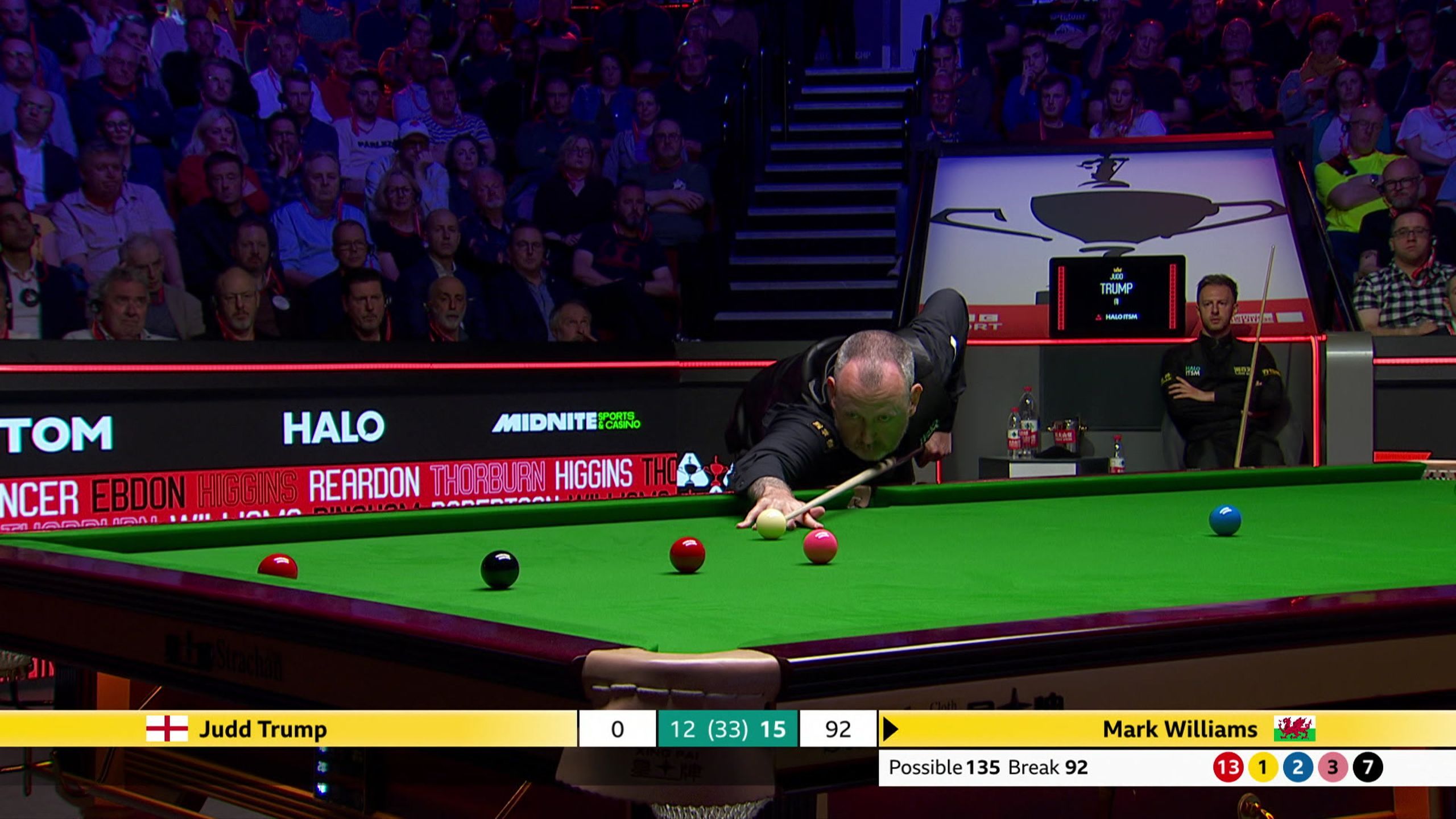Williams risponde al centone di Judd Trump con un altro centone ...