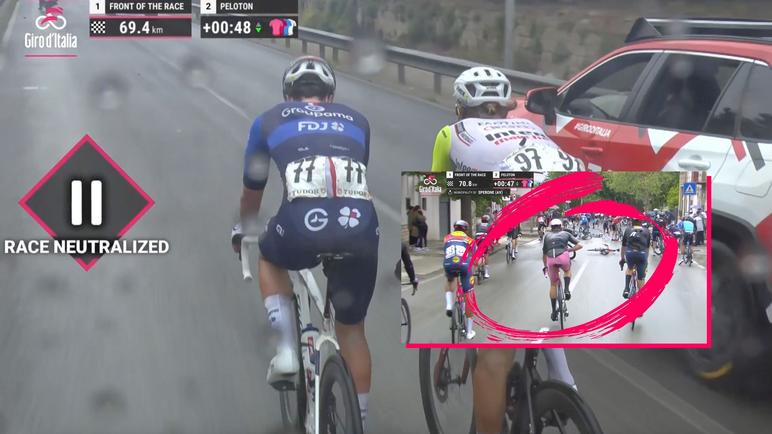 Etape neutraliseret efter stort styrt - Mads P. involveret - Cycling ...