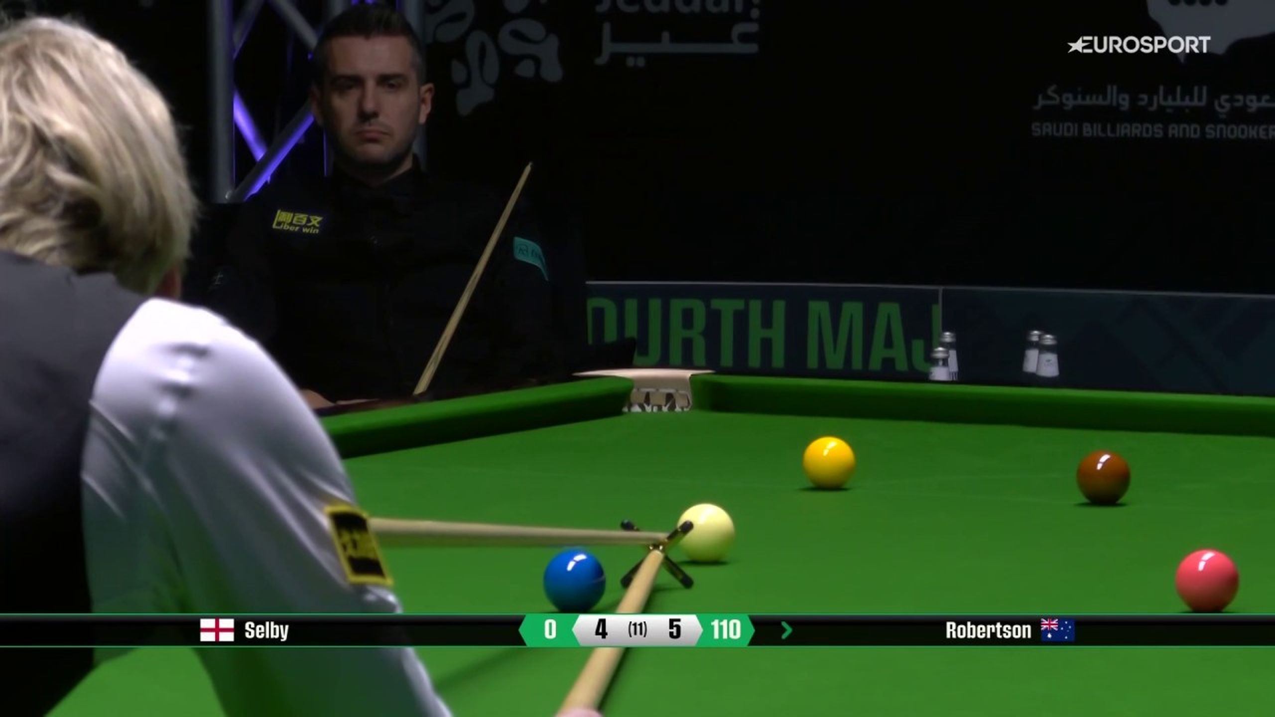 Neil Robertson lepszy od Marka Selby'ego w 1/8 finału Saudi Arabia ...