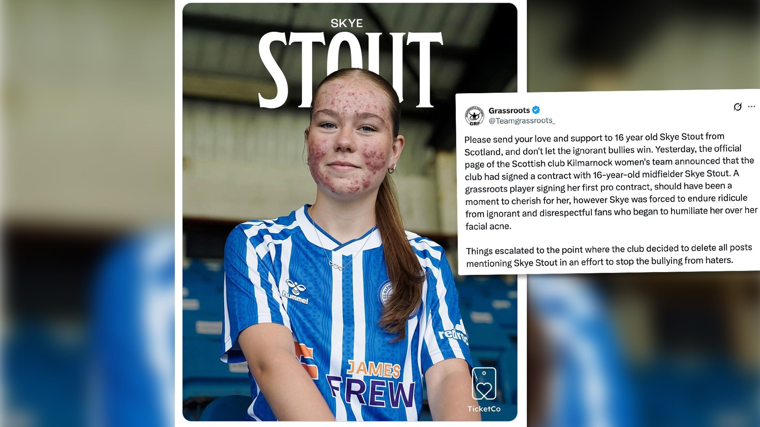 Skye Stout podpisała profesjonalny kontrakt z Kilmarnock. Piłkarkę ...