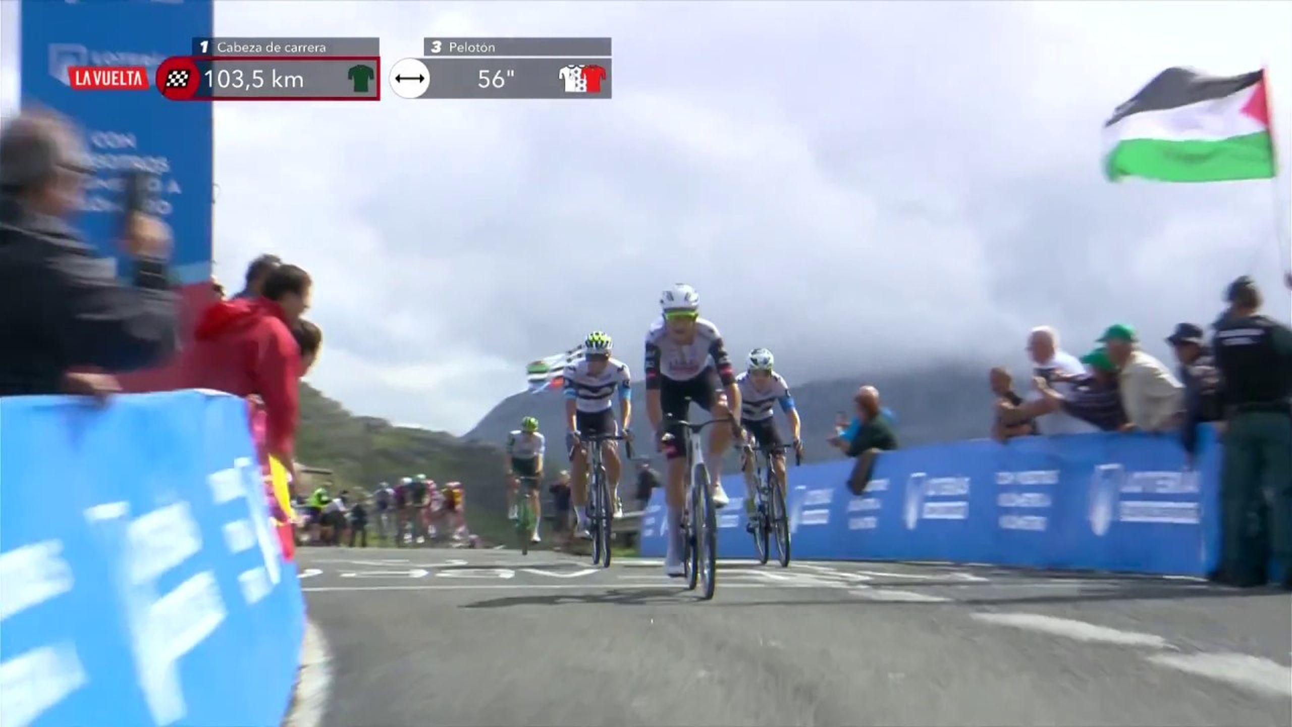 Marc Soler wygrał premię górską na Puerto de Alisas na 105km przed metą ...