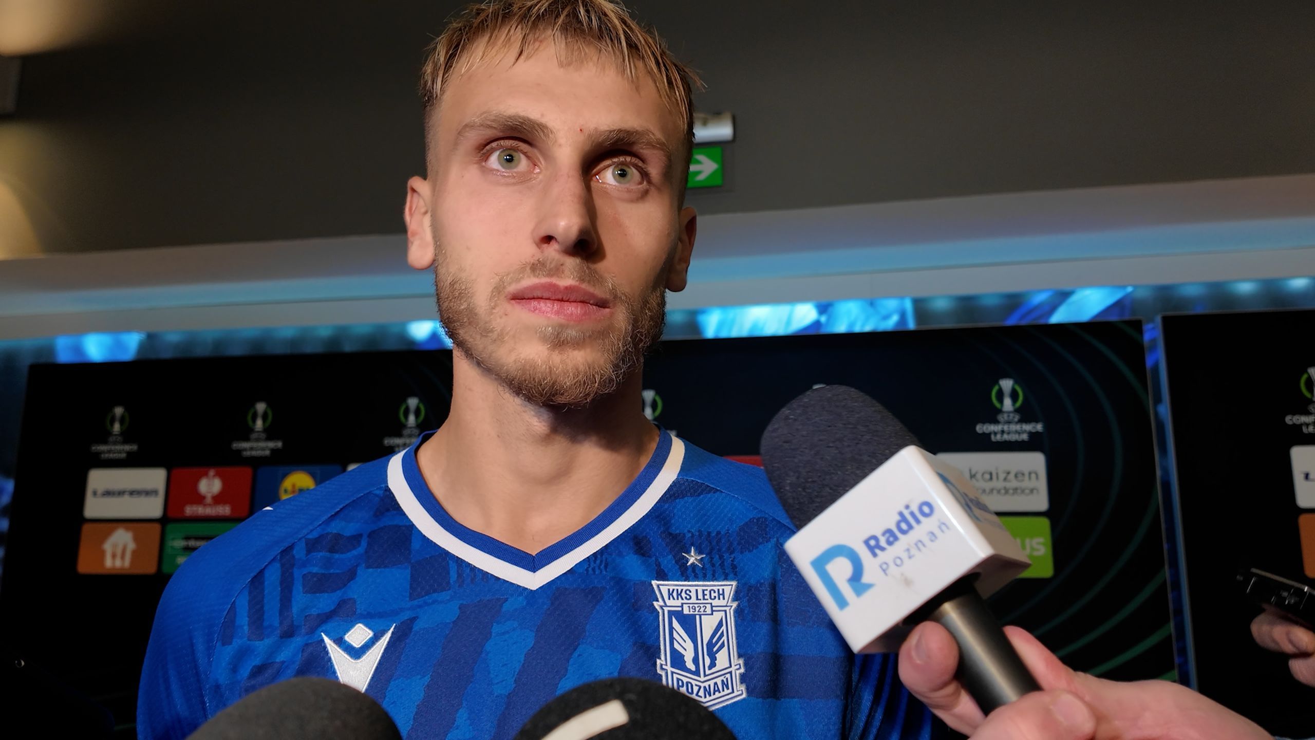 Michał Gurgul po meczu Lech Poznań - Rapid Wiedeń w 1. kolejce Ligi ...