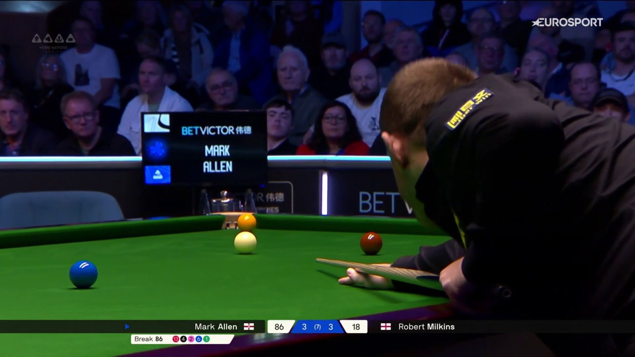 Mark Allen pokonał Roberta Milkinsa 4:3 w 1. rundzie BetVictor Northern ...