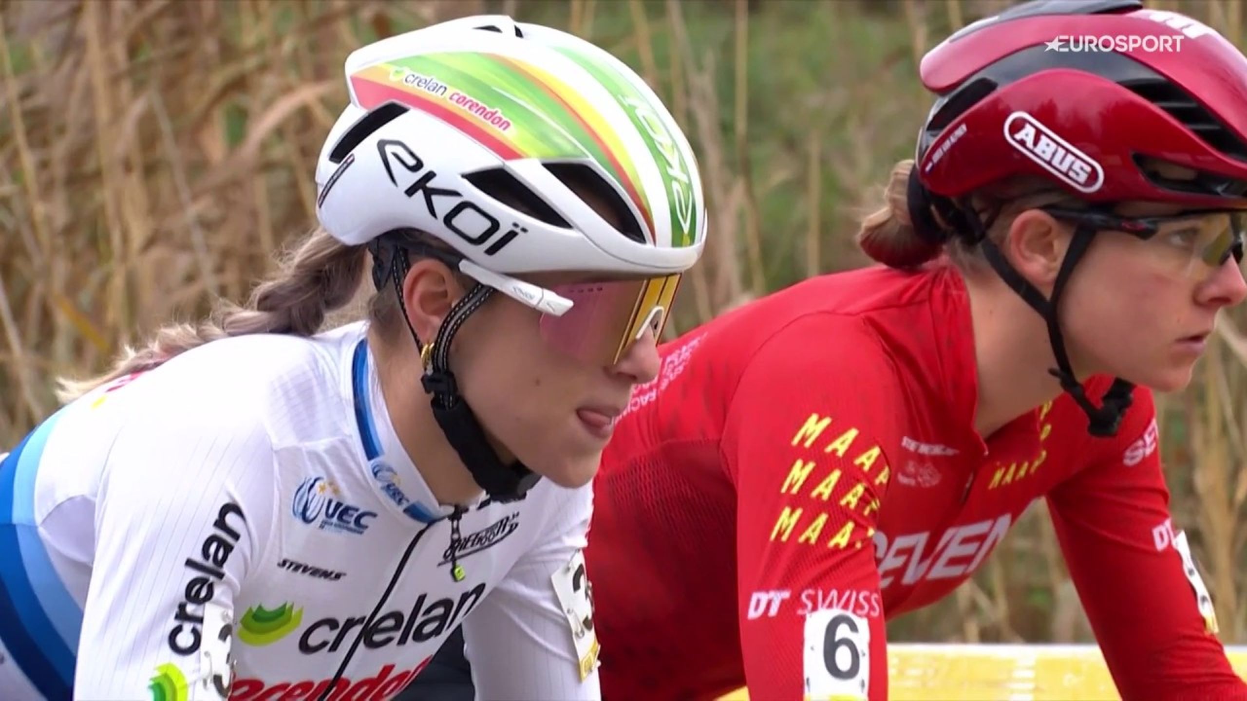 Verwarring bij Jaarmarktcross Superprestige Niel waarin Sara Casasola ...