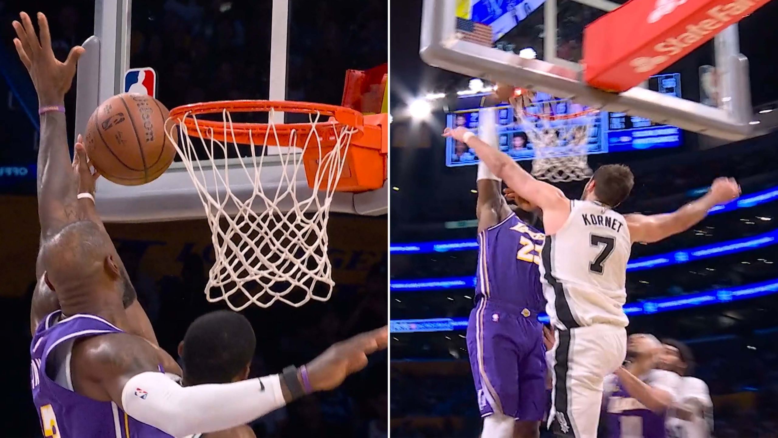 LeBron James zachwycił efektownym blokiem i wsadem w meczu z San ...