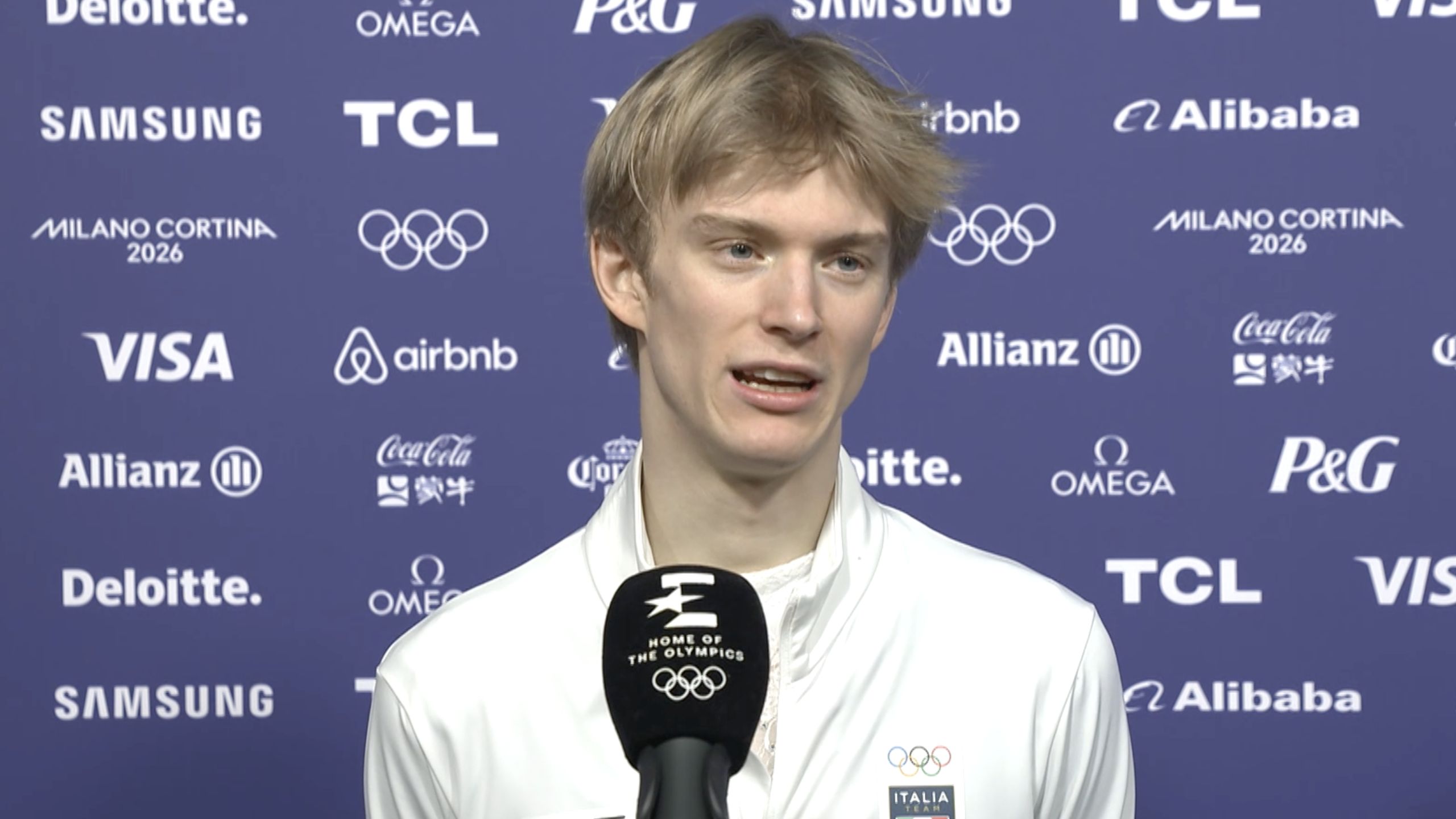 Daniel Grassl dopo il nono posto nel programma libero a Milano-Cortina ...