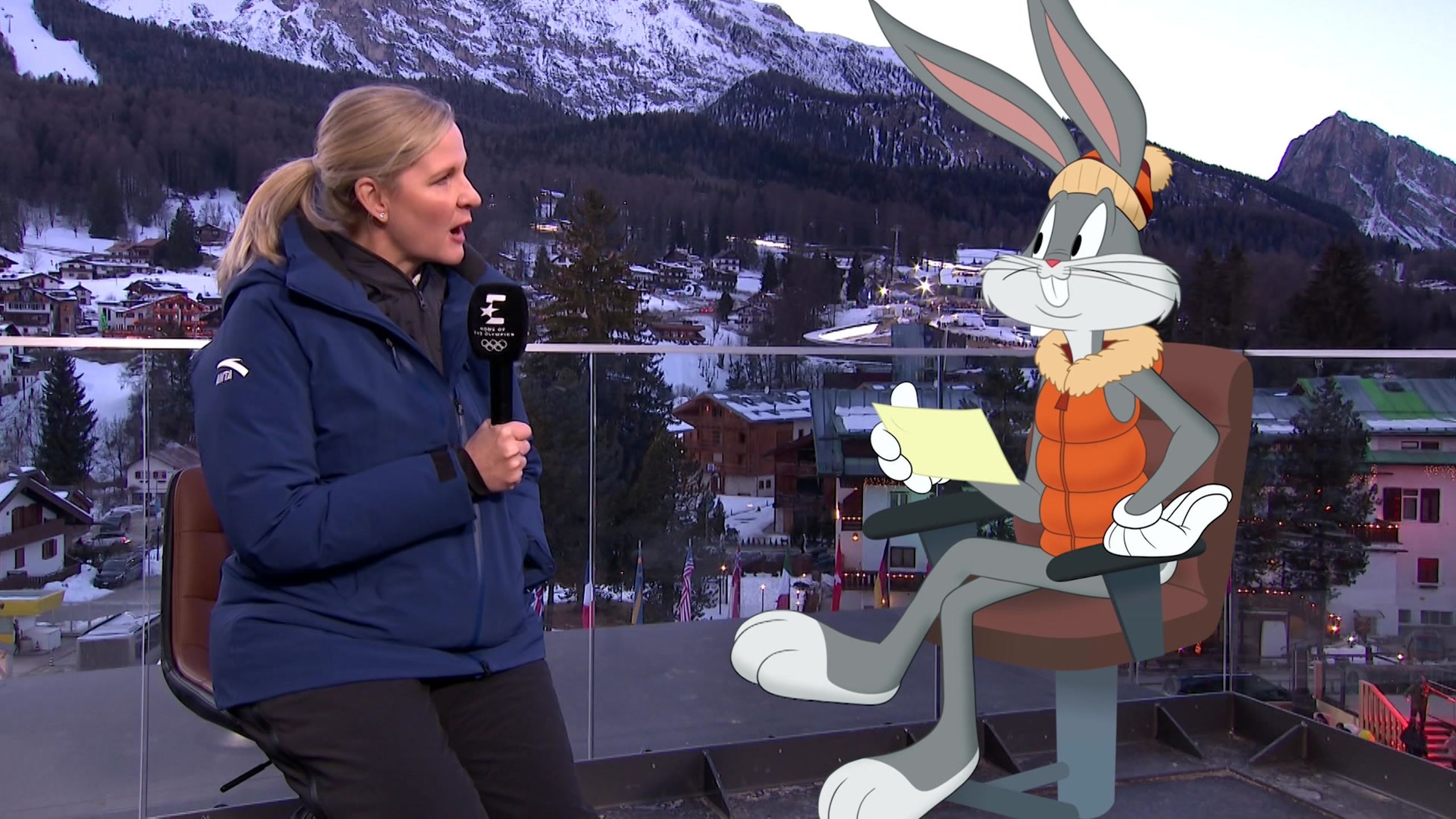 Olympia 2026 - Kirsty Coventry zu Gast im Outdoor-Studio bei Bugs Bunny ...