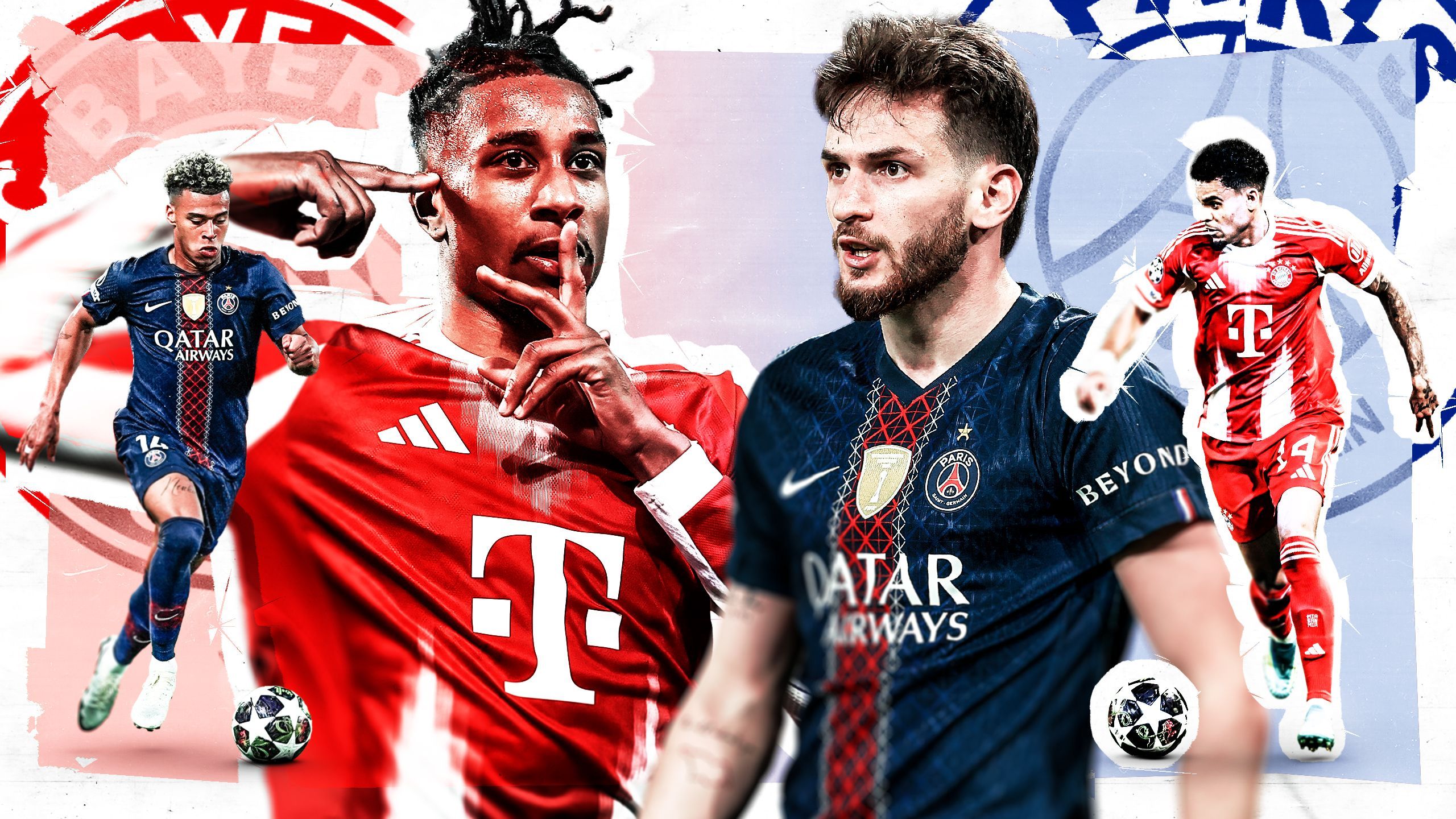 Ligue des champions | Bayern - PSG | Kvaratskhelia, Olise, Diaz, Doué ...