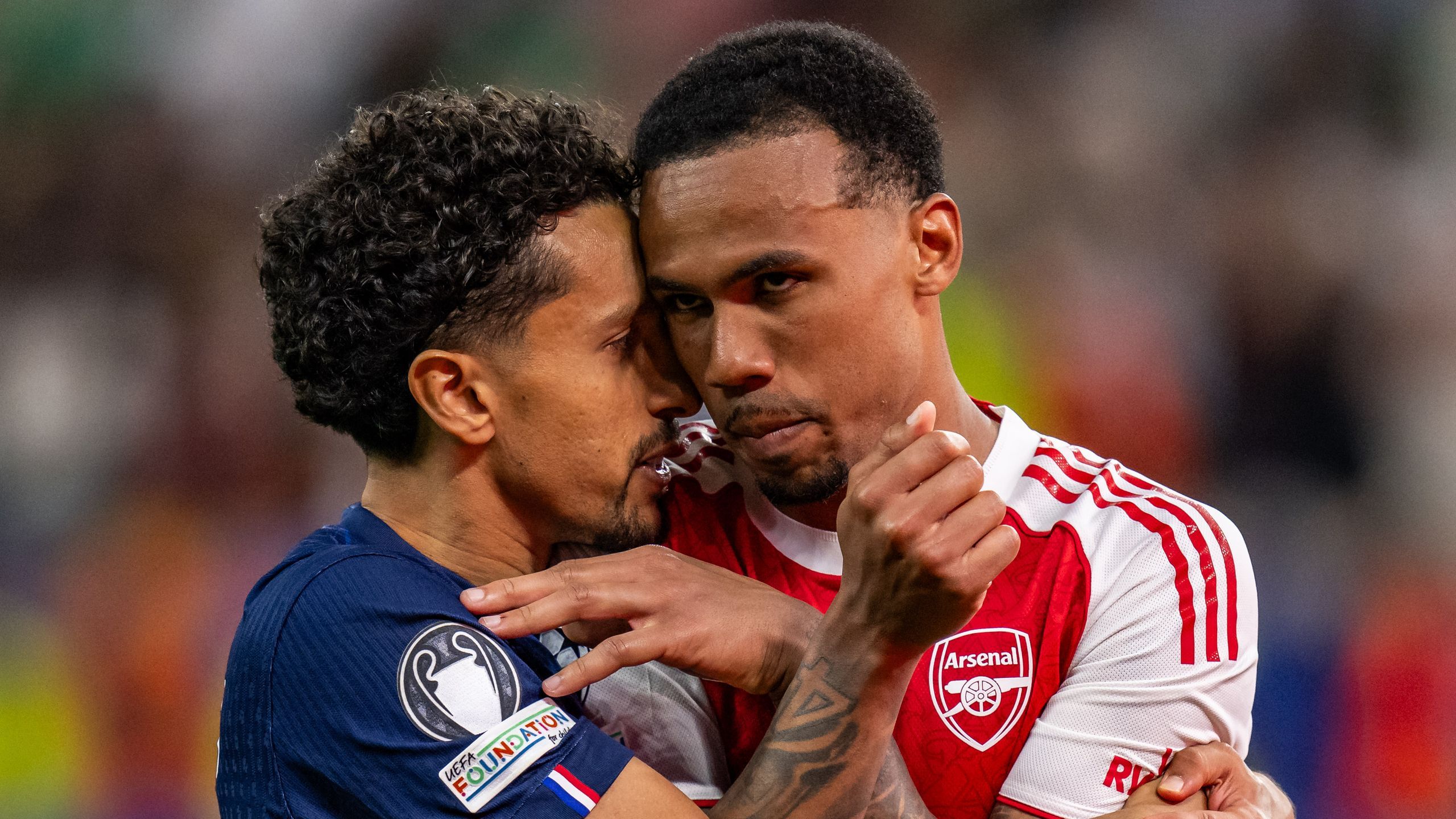 Coupe du monde 2026 I Brésil I Marquinhos et l'accolade avec Gabriel ...