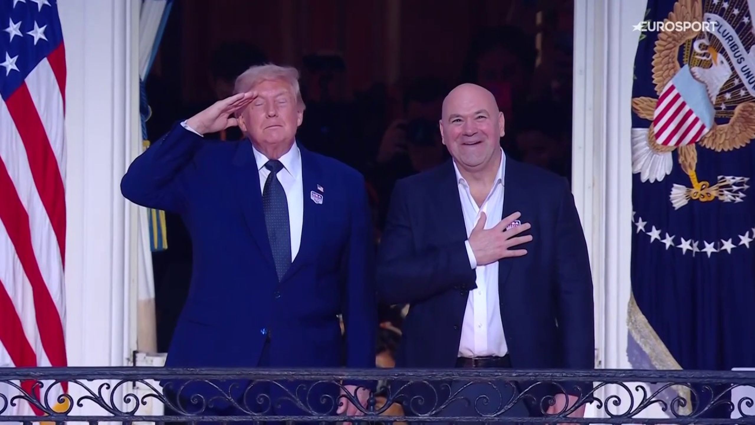 UFC Freedom 250 | Donald Trump en Dana White zingen het volkslied ...