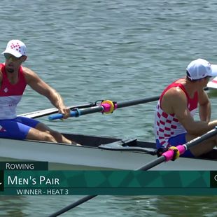 Rowing Men's Pair Heat - Tokyo 2020 - OL-højdepunkter