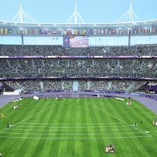 Olympia in Paris 2024 mit lila Leichtathletikbahn: Sommerspiele in ...