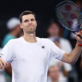 Australian Open 2023. Trener Huberta Hurkacza Craig Boynton przed ...