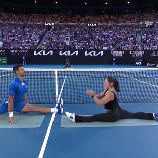 Novak Djokovic shows off flexibility and balance ahead of Australian ...