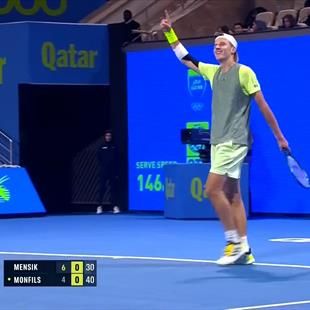 ATP 250 DOHA | Lob, tweener et volée rétro : Mensik et Monfils amusent ...