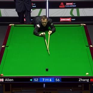 Players Championship | Mark Allen en Zhang Anda voeren strijd op roze ...