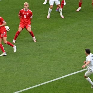 Euro 2024. Erik Janza w meczu Słowenia - Dania zdobył bramkę o ...
