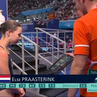 Paris 2024 | De derde kwalificatiesprong van schoonspringster Else ...