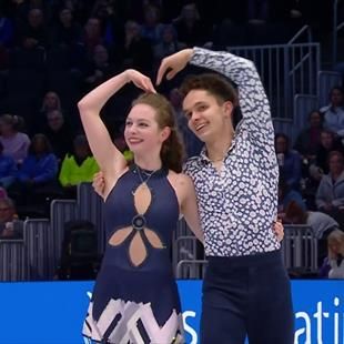 Sofia Dowhal i Wiktor Kulesza w programie krótkim par tanecznych na MŚ ...