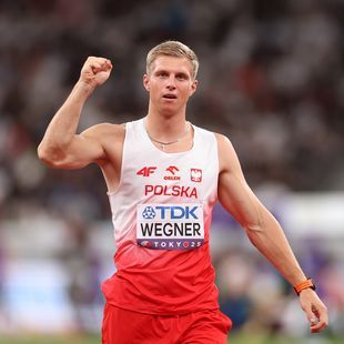 Lekkoatletyka. Dawid Wegner po finale rzutu oszczepem. Mistrzostwa ...
