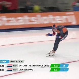 Joy Beune wint na de 3 kilometer ook de 1500 meter - wint met ruime ...