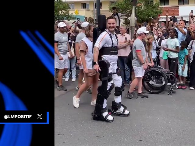 Olympic flame : Kevin Piette, paraplegic since an accident, made ...