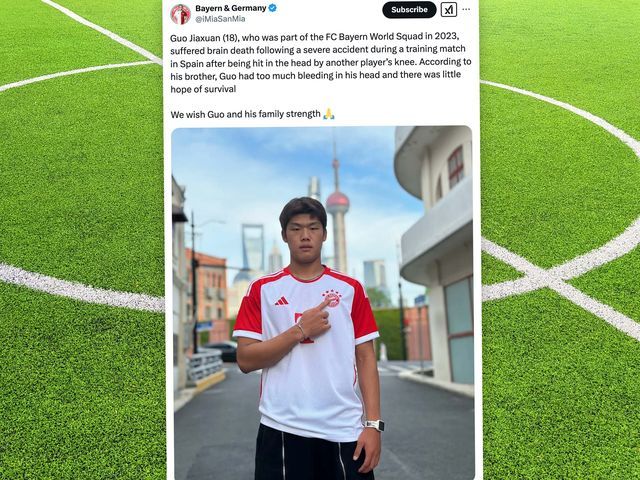 Jiaxuan Guo przypadkowo zderzył się z rywalem. U 18-letniego piłkarza ...