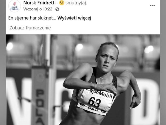 Oyunn Grindem Mogstad nie żyje. Norweska lekkoatletka miała 37 lat ...