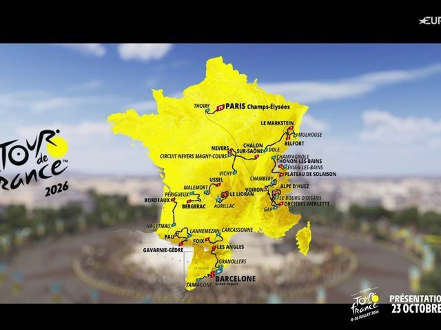 Trasa Tour de France 2026 - Cycling video - Eurosport