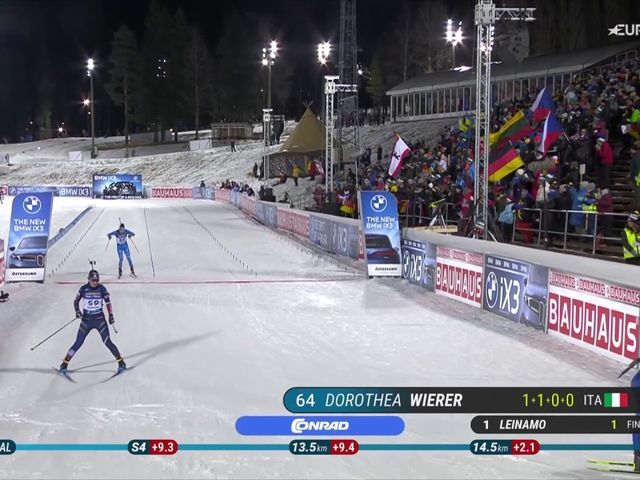 Wierer troeft stuntende Leinamo met 0,3 seconde verschil af in ...
