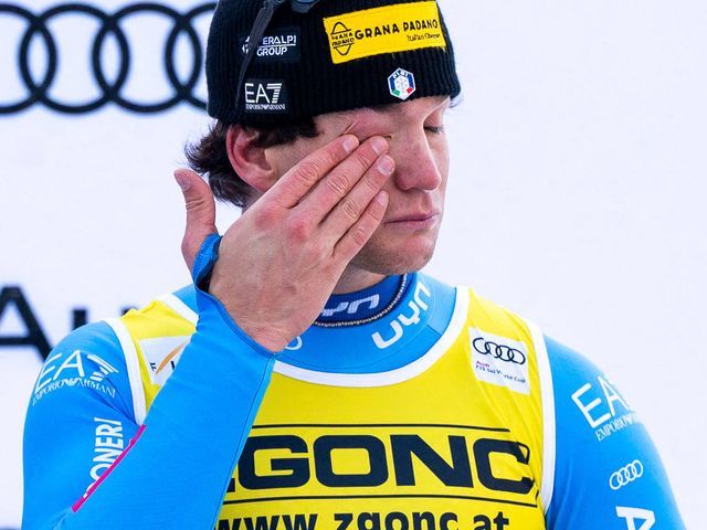Giovanni Franzoni weint nach Platz drei im Super-G von Gröden um toten ...